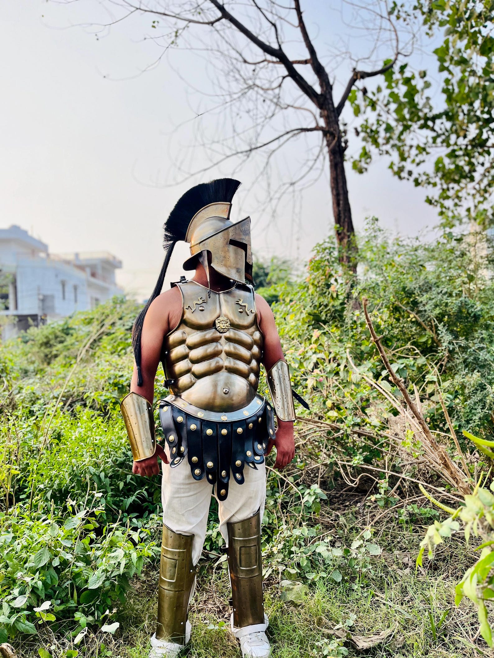 Knight Roman Spartan Suit of Armor Muscle Set-shield - Helmet- Arm ...