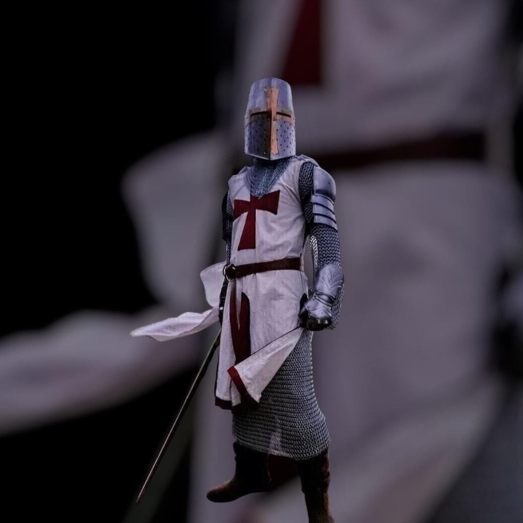 Medieval Templar Knight Full Body Set Armor Cosplay Halloween Sword ...