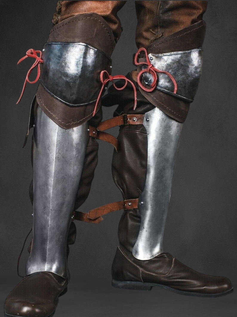 Steel Greaves Medieval Larp & Sca Leg Armor Renaissance Men Leg ...