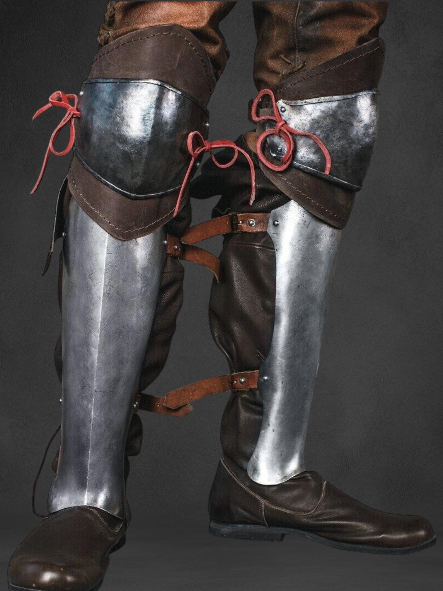 Steel Greaves Medieval Larp & Sca Leg Armor Renaissance Men Leg ...