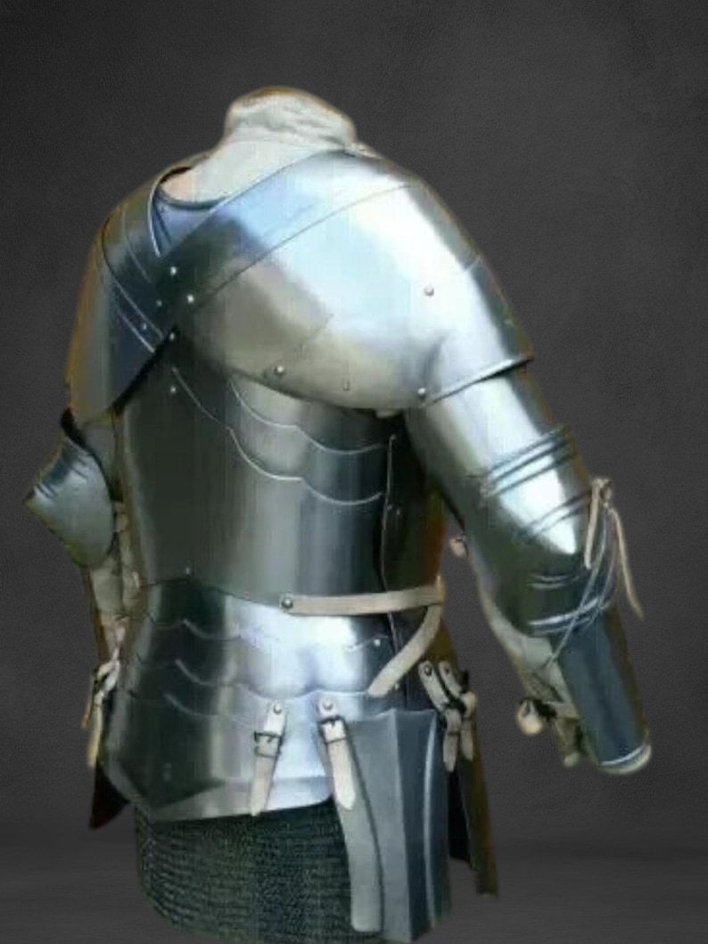 Medieval Knight Gothic Half Suit of Armor Handmade Solid Metal Costume ...
