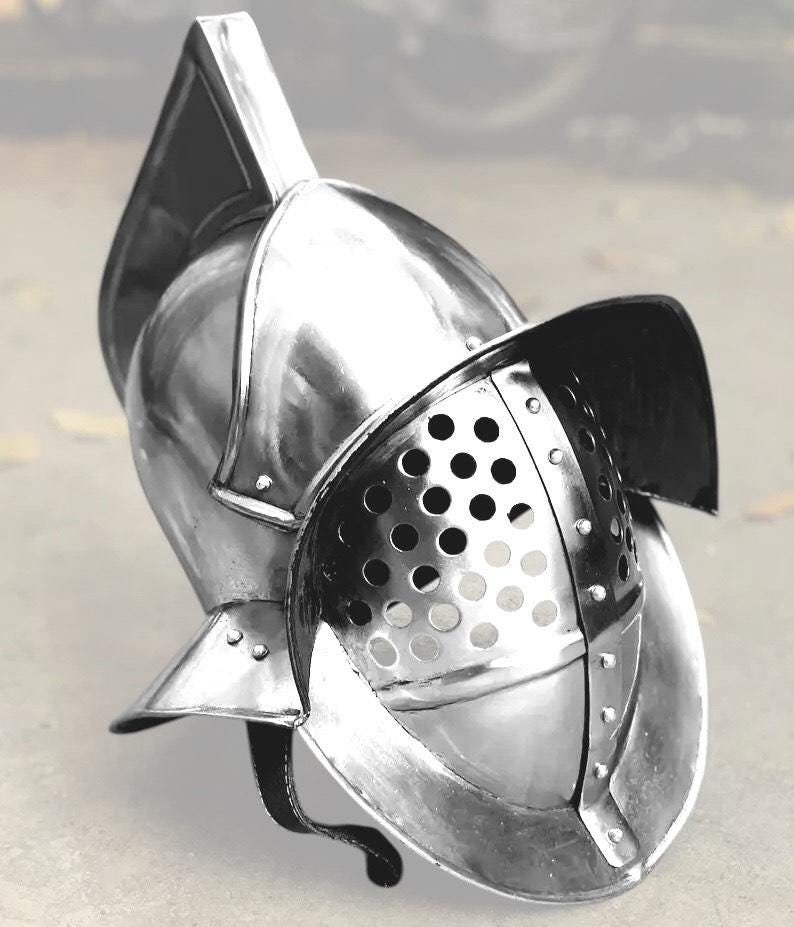 Murmillo Gladiator Steel Made Helmet Medieval Gladiator Helmet Replica ...
