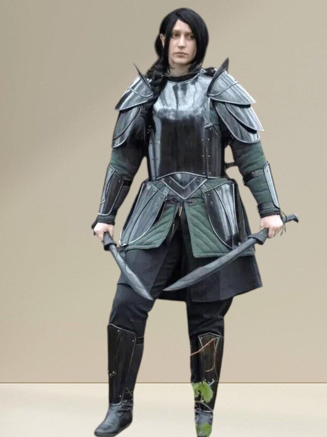 Queen of the Elves" Blackened Steel Medieval Armor Suit, Female Armor ...