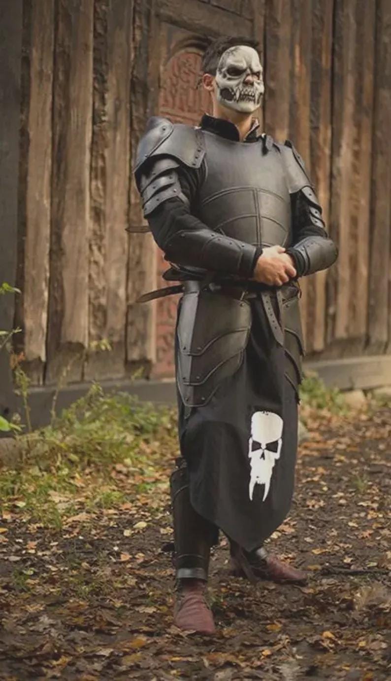 Undead Knight Armor Suit Full Body Armor With Cuirass,pauldrons,bracers ...