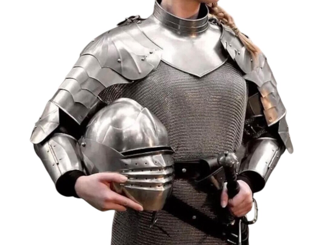 Medieval Female Gorget With Shoulder Set Handmade Replica Armor Made ...