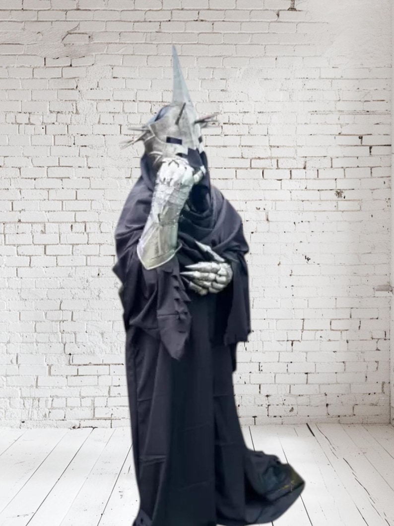 Ring Wraith Costume Nazgul Costume/nazgul Helmet/gloves/black Cape/full ...