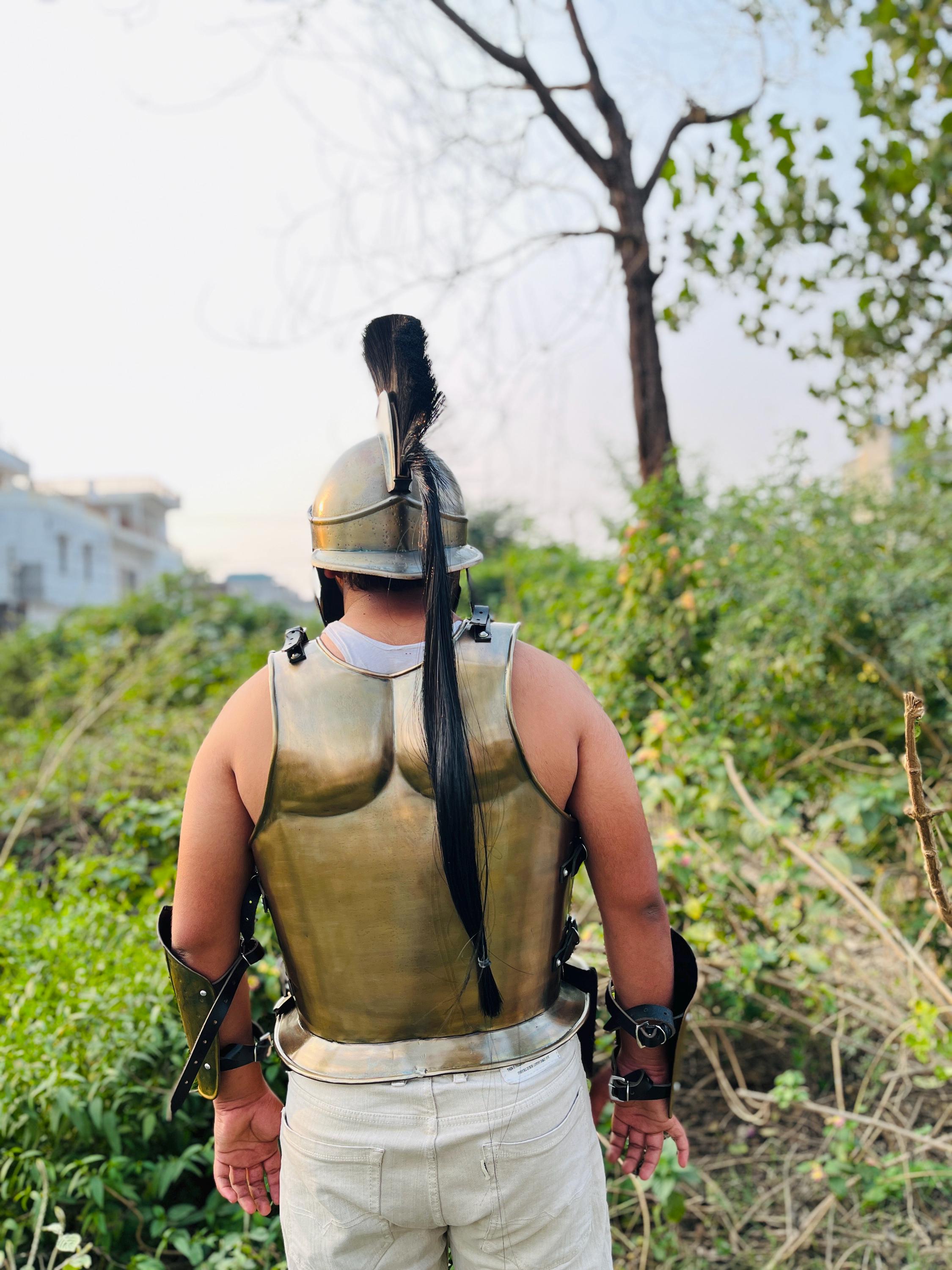 Knight Roman Spartan Suit of Armor Muscle Set-shield - Helmet- Arm ...