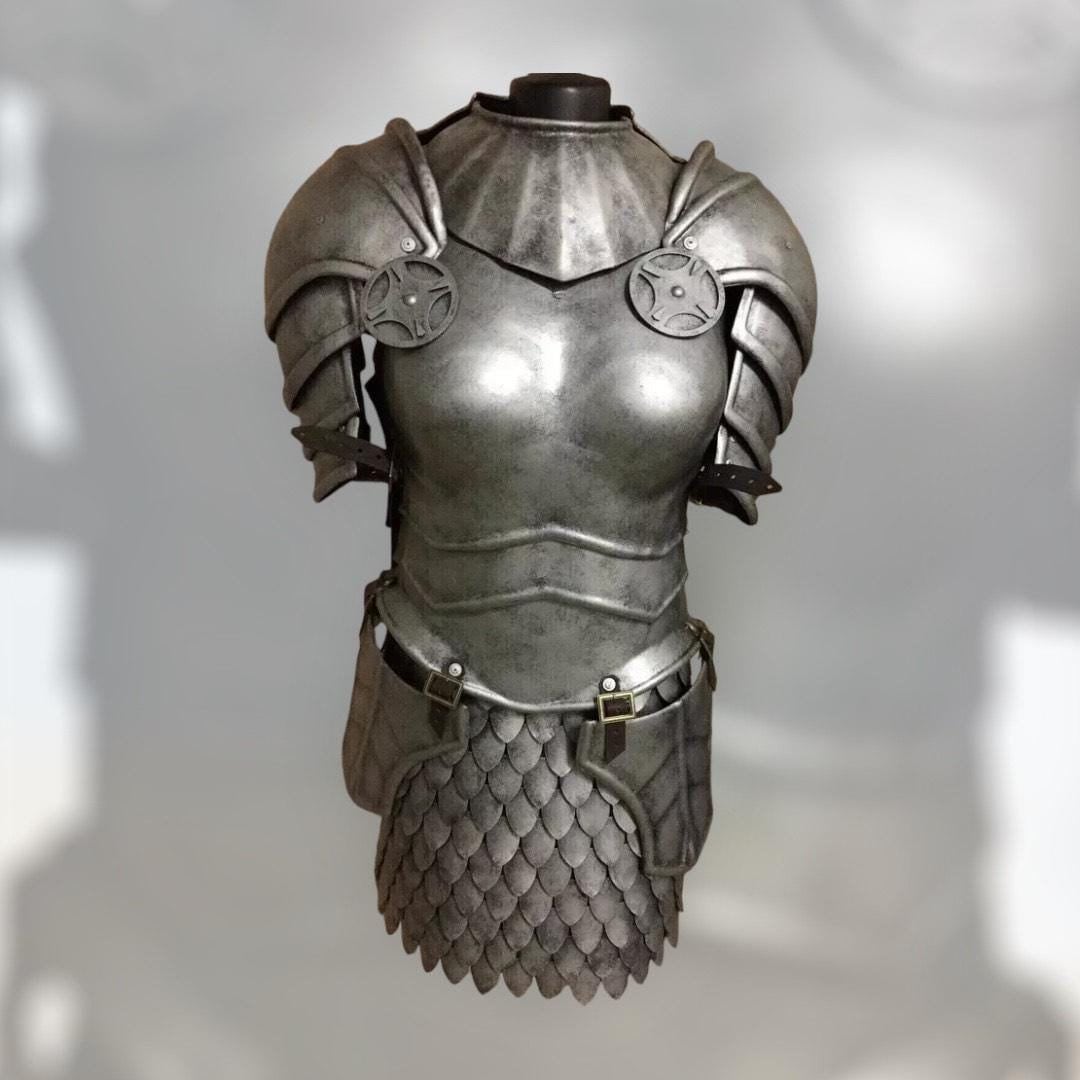 Medieval Full Steel Body Female With Skirt Full Body Lady Set Armor - Etsy