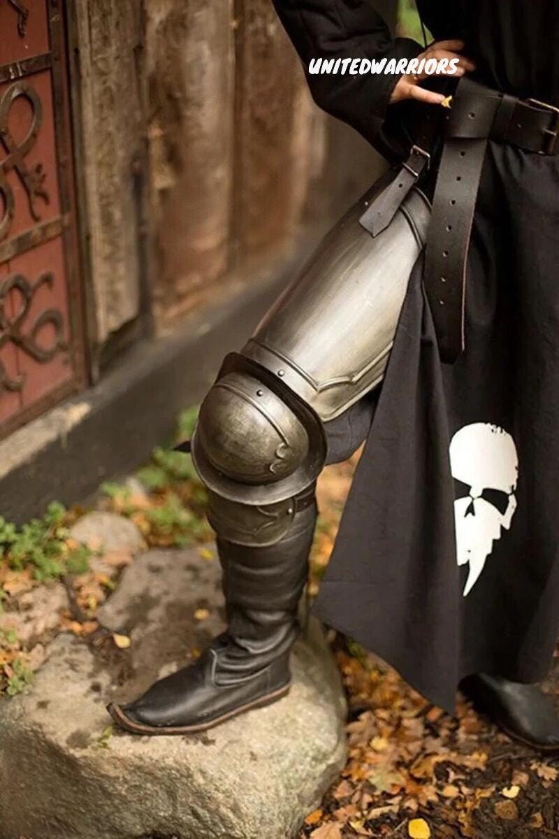 Medieval Knight Female Leg Guard Armor Functional SCA LARP Cosplay ...