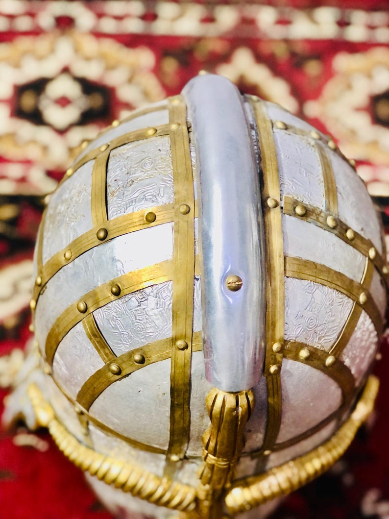 Medieval Warrior Sutton Hoo Helmet Warrior Viking Vendel Anglo Saxon ...