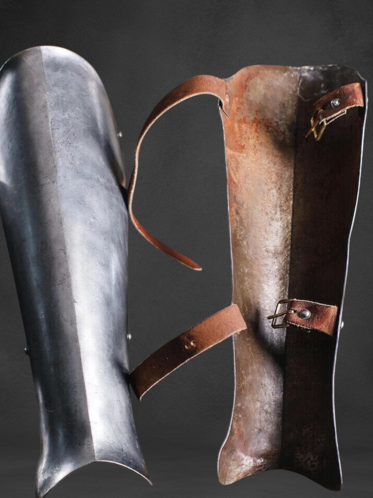 Steel Greaves Medieval Larp & Sca Leg Armor Renaissance Men Leg ...