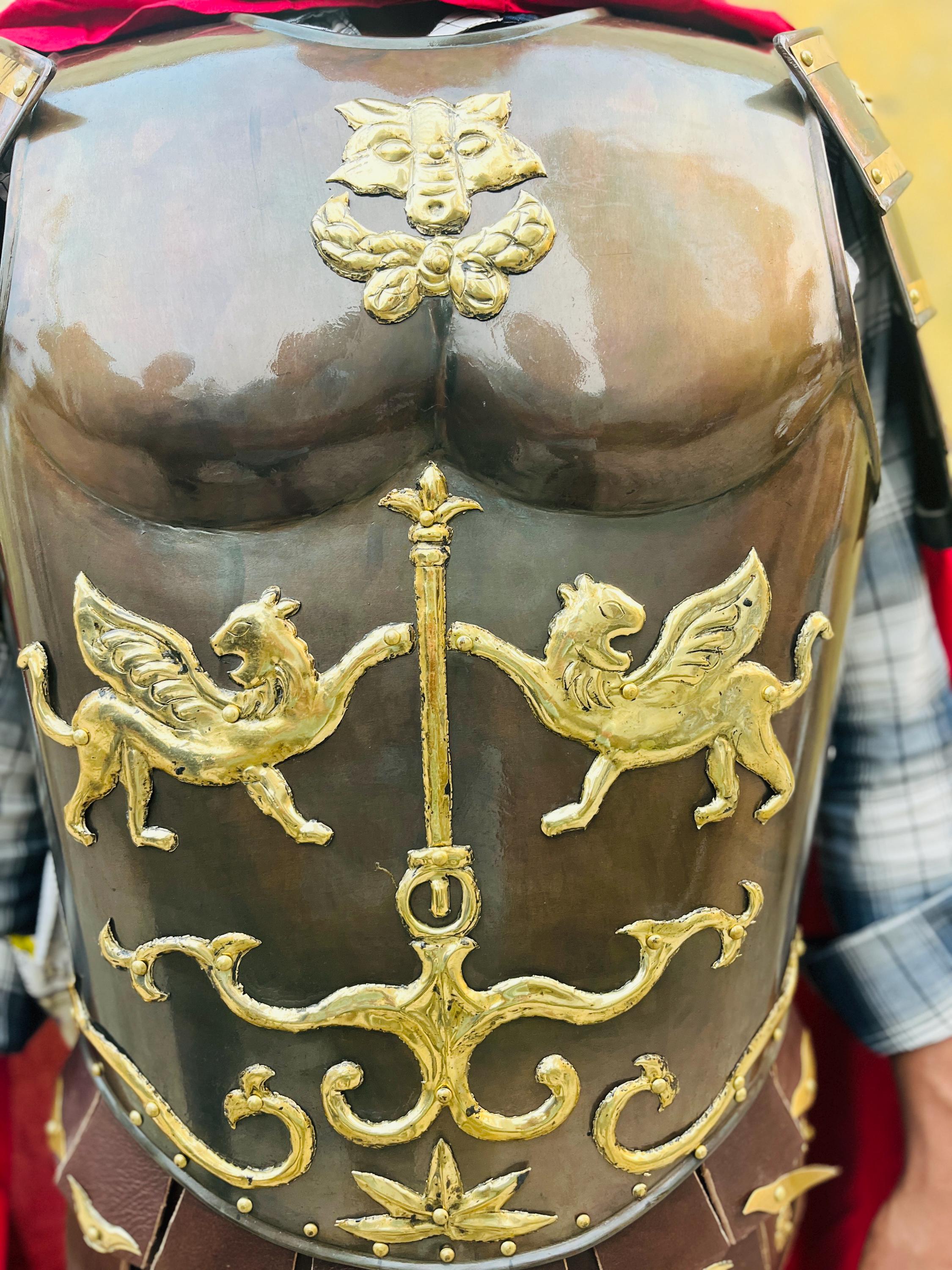 Medieval Roman Muscle Cuirass Gladiator Breastplate With Shoulder ...