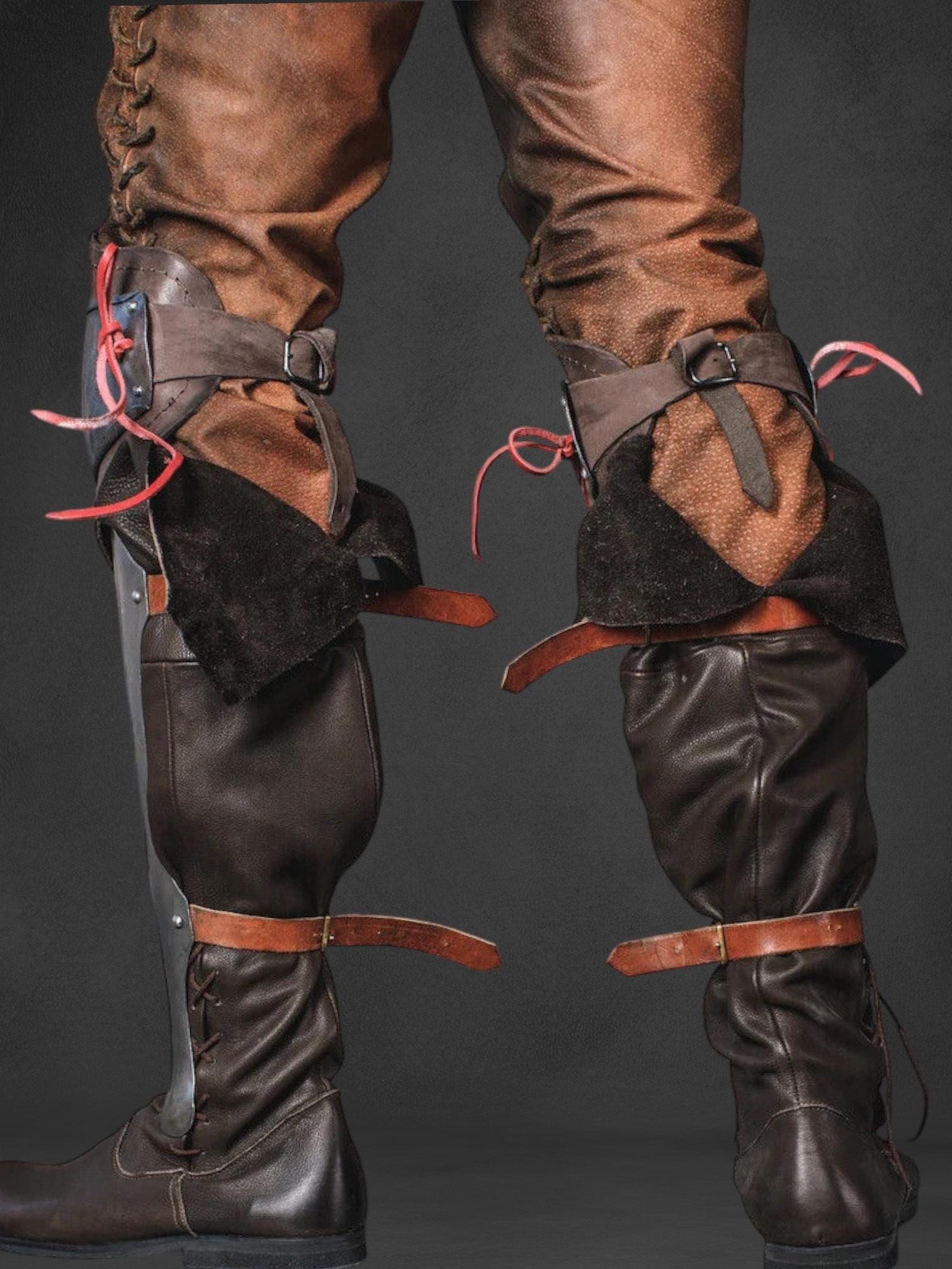 Steel Greaves Medieval Larp & Sca Leg Armor Renaissance Men Leg ...