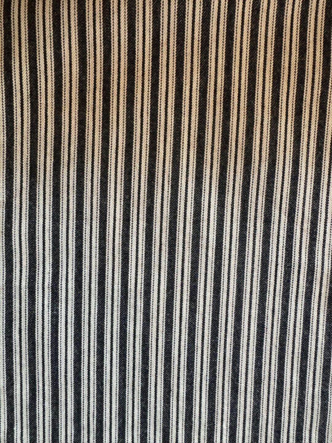 Natural and Black Ticking Fabric - Etsy