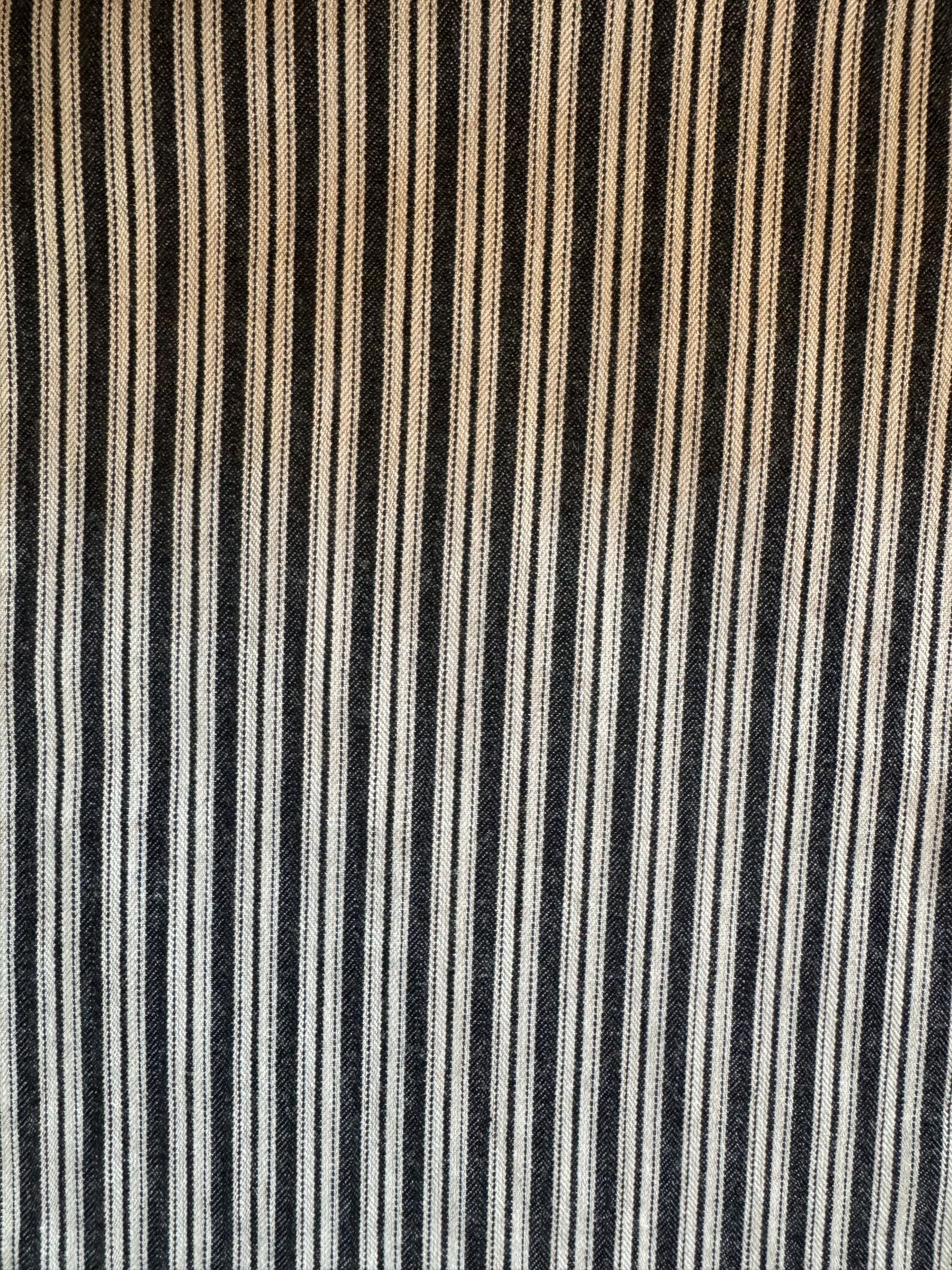 Natural and Black Ticking Fabric - Etsy