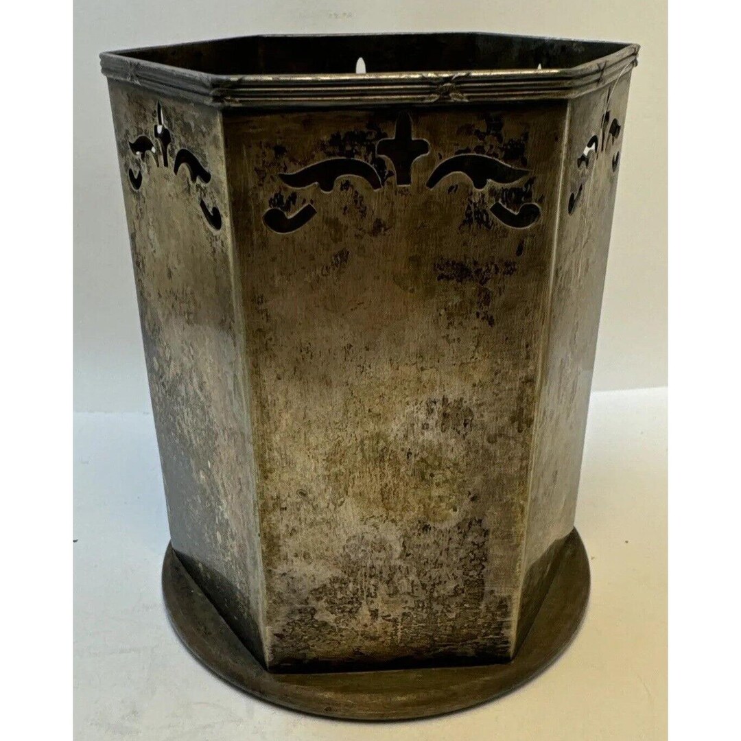 Pierced Multi Sided Benedict Indestructo Silver Plate 1340 Vase ...