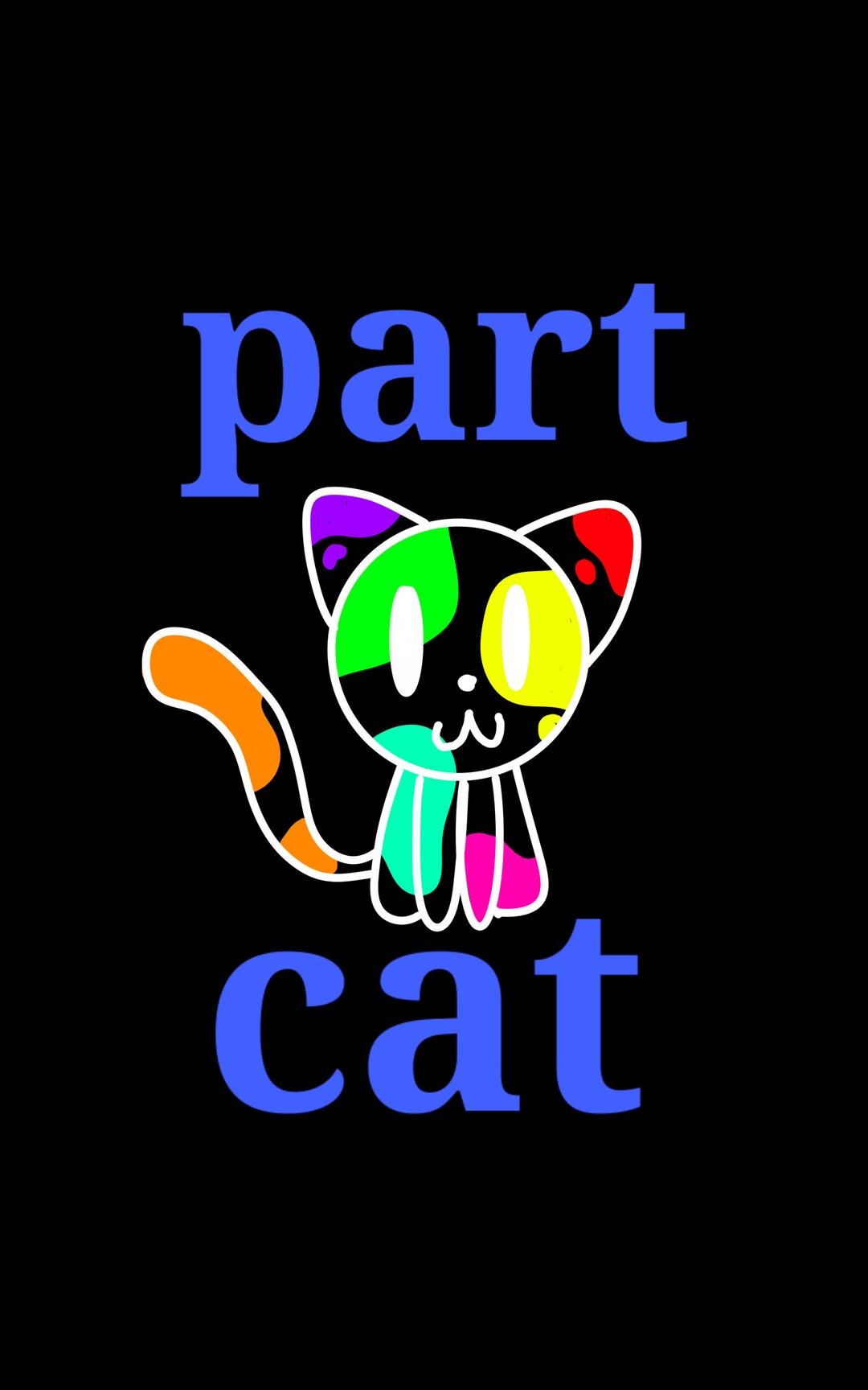 Partcat Neon Splash Cat - Etsy