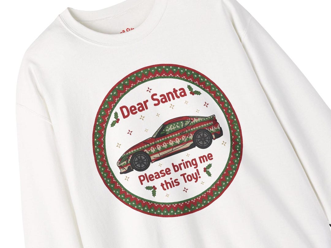 Christmas Sweatshirt Toyota Supra JDM Car Sweater Day Holiday Dad Gift ...
