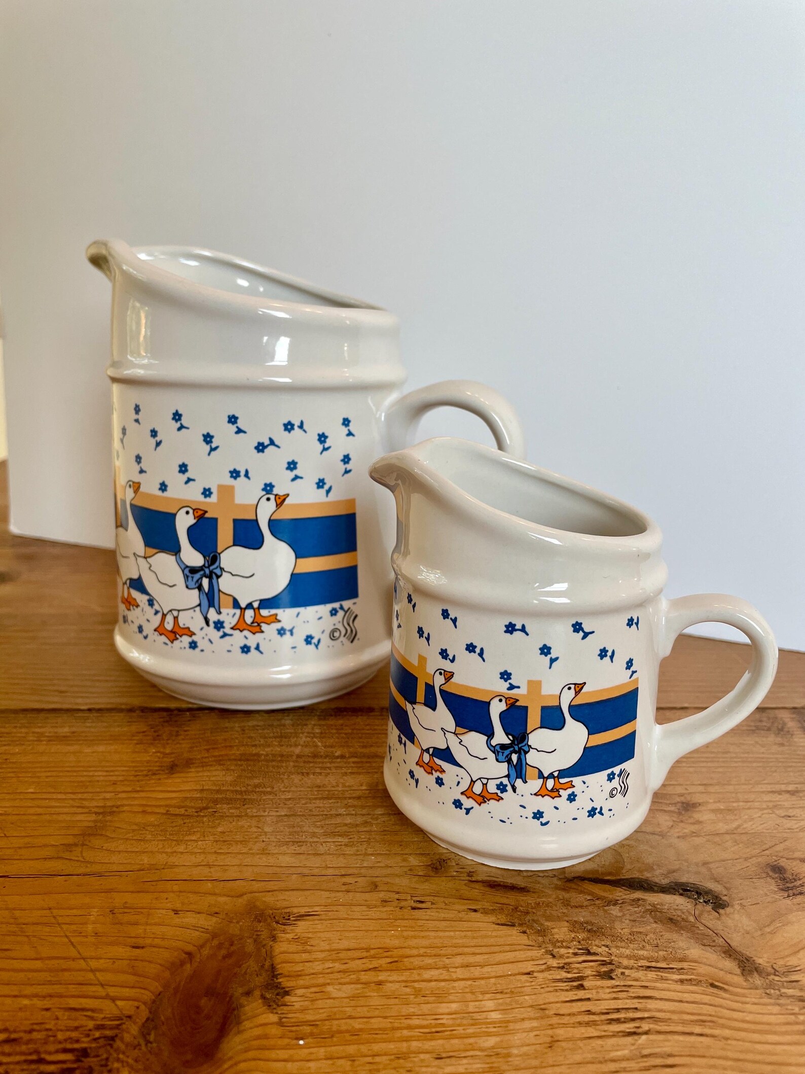 Goose Pitcher and Creamer Set 1980s Goose Decor Retro Goose Ceramics - Etsy