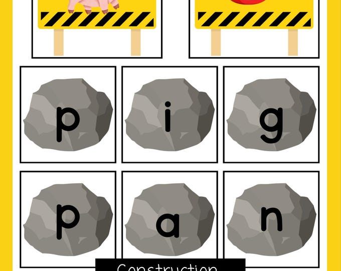 Construction CVC | Word Building | Kindergarten| Letter Sounds ...