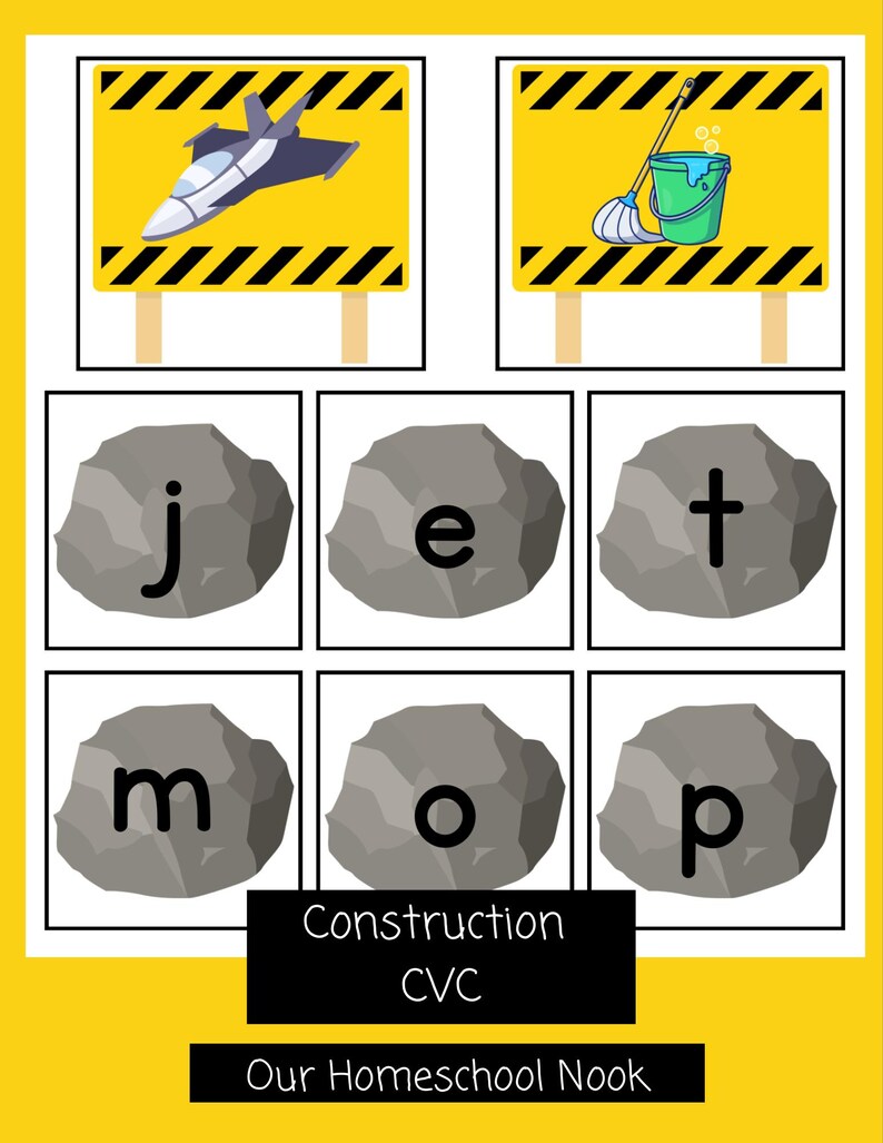 Construction CVC | Word Building | Kindergarten| Letter Sounds ...