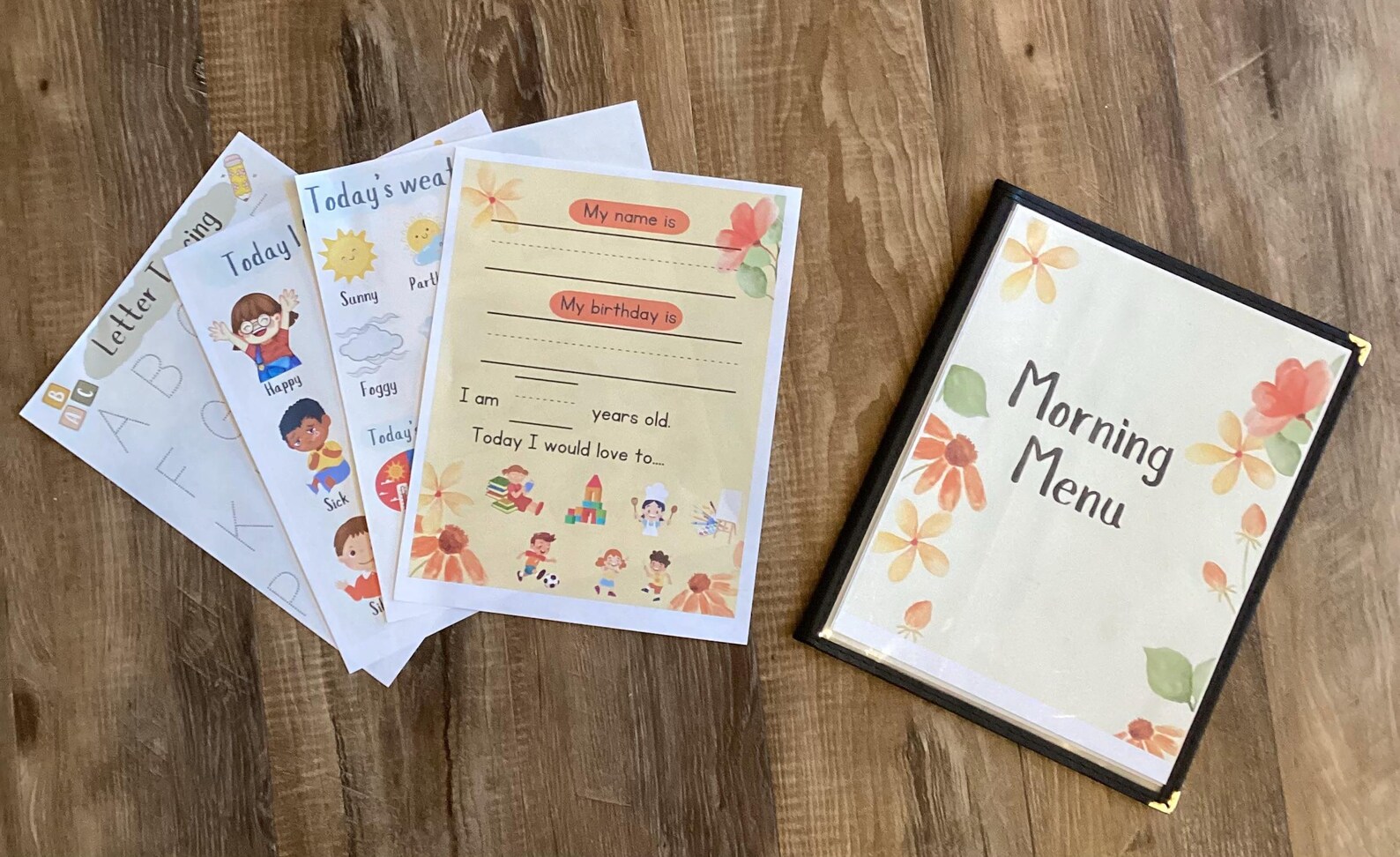 Morning Menu| Fall Morning Menu Preschool, Morning Menu Kindergarten ...