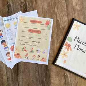 Morning Menu| Fall Morning Menu Preschool, Morning Menu Kindergarten ...