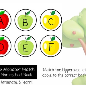 ABC Match | Alphabet Match | Apple Match | Uppercase and Lowercase ...
