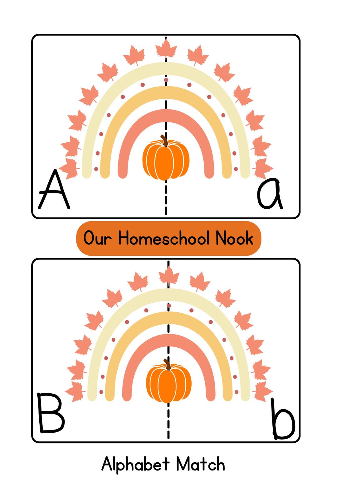 ABC Match | Alphabet Match | Pumpkin Match | Uppercase and Lowercase ...