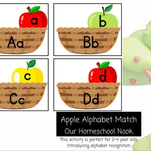 ABC Match | Alphabet Match | Apple Match | Uppercase and Lowercase ...