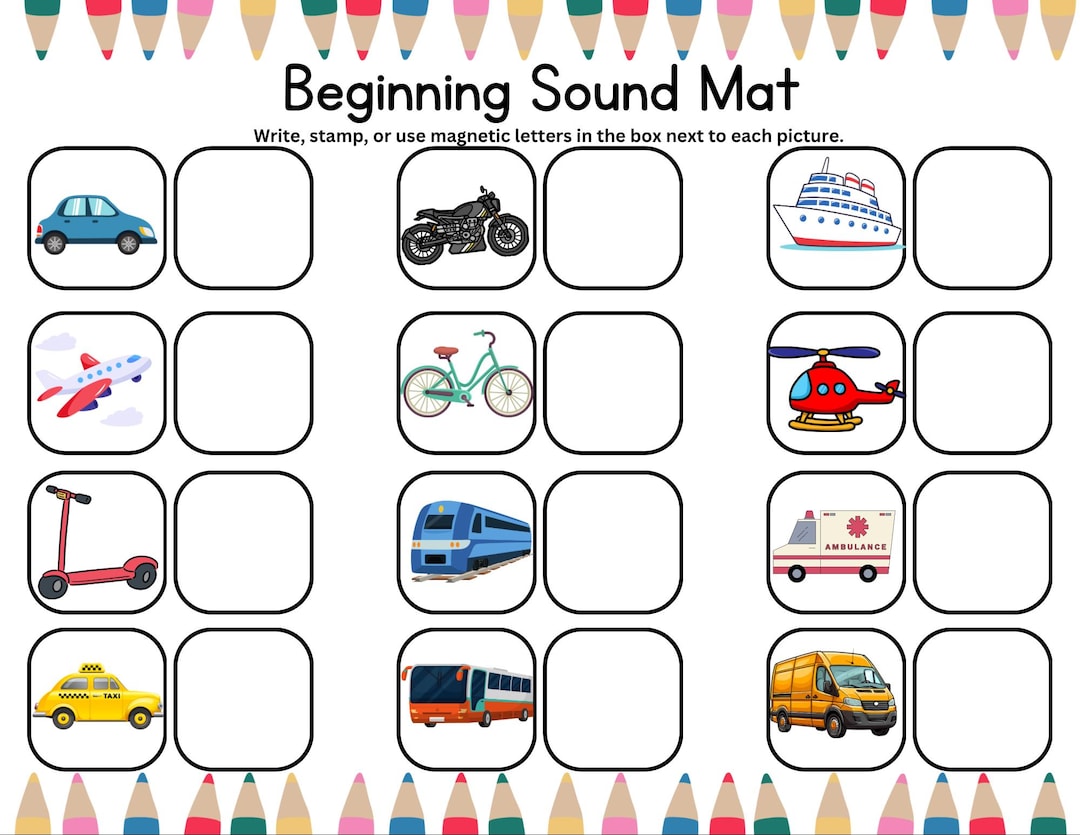 Preschool Phonics Beginning Sounds Mats | Kindergarten Beginning Sounds ...