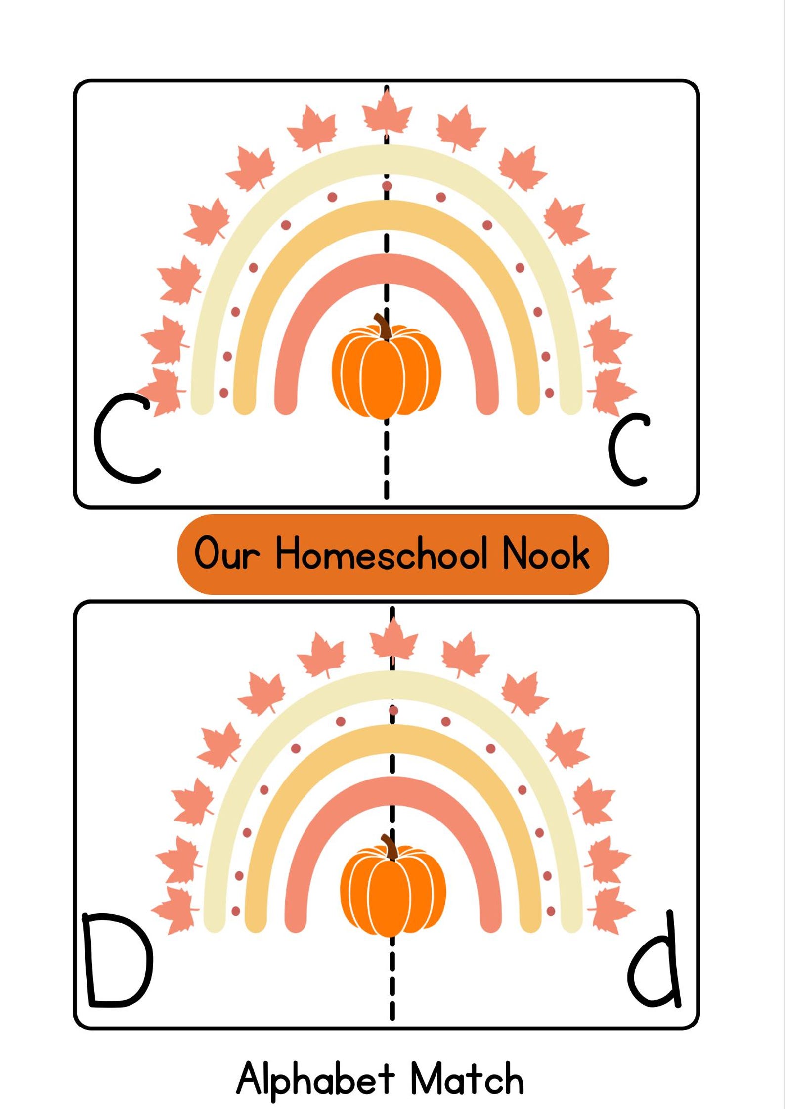 ABC Match | Alphabet Match | Pumpkin Match | Uppercase and Lowercase ...