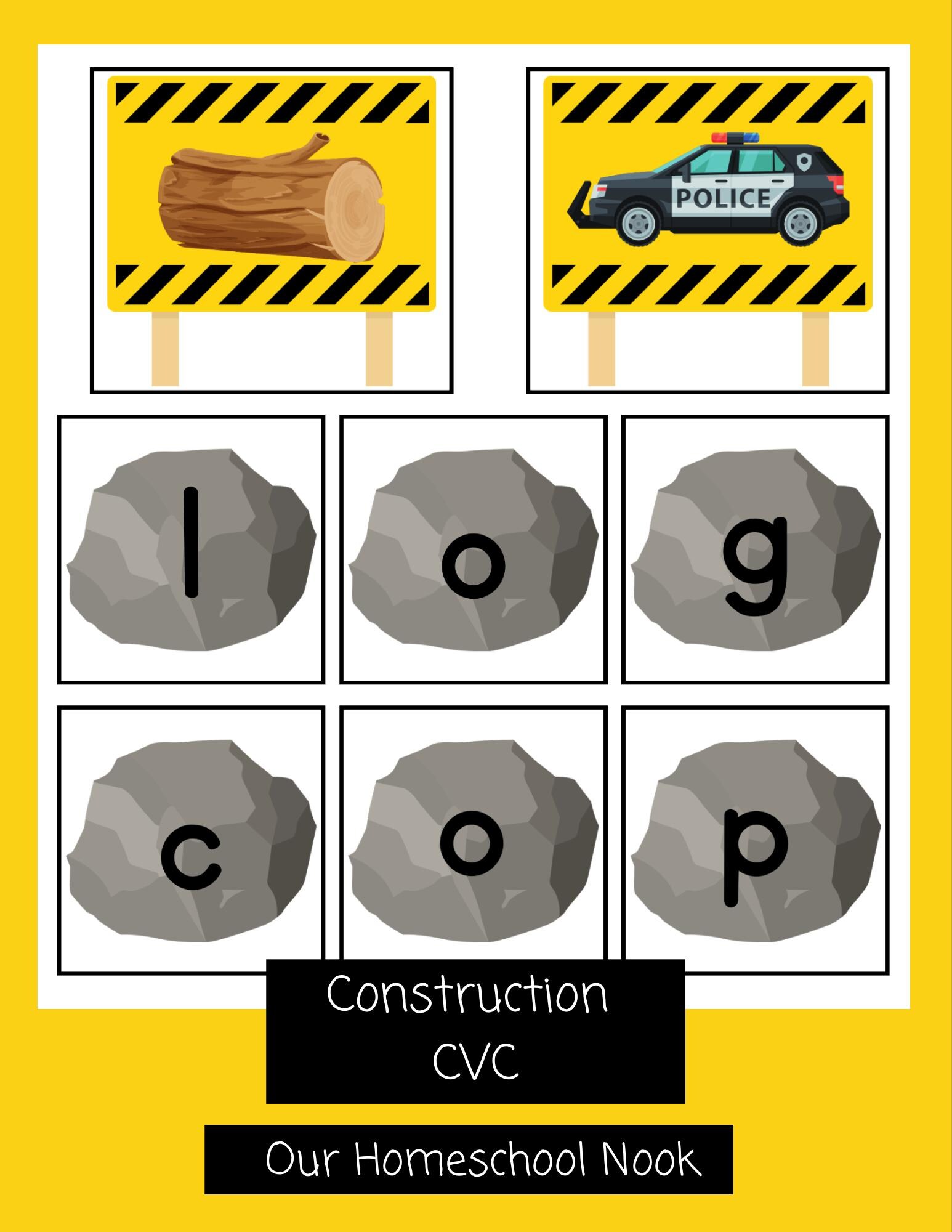 Construction CVC | Word Building | Kindergarten| Letter Sounds ...