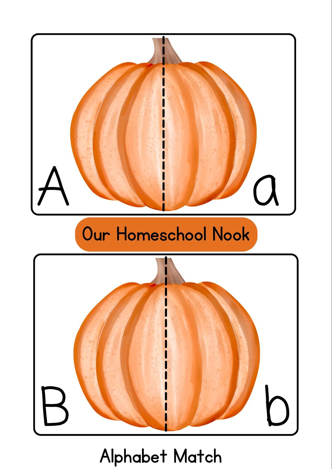 ABC Match | Pumpkin Match | Uppercase and Lowercase Match | Pumpkin ...