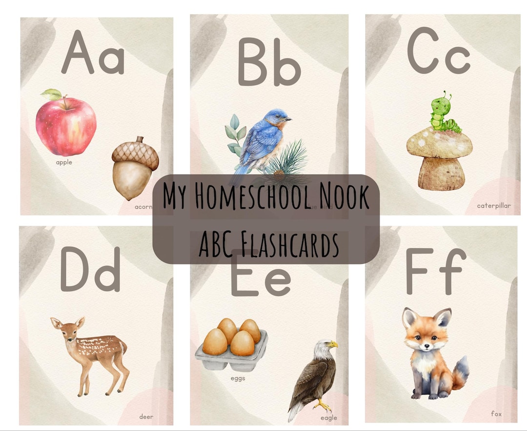 Nature Alphabet Flashcards | ABC Flashcards | Preschool and ...