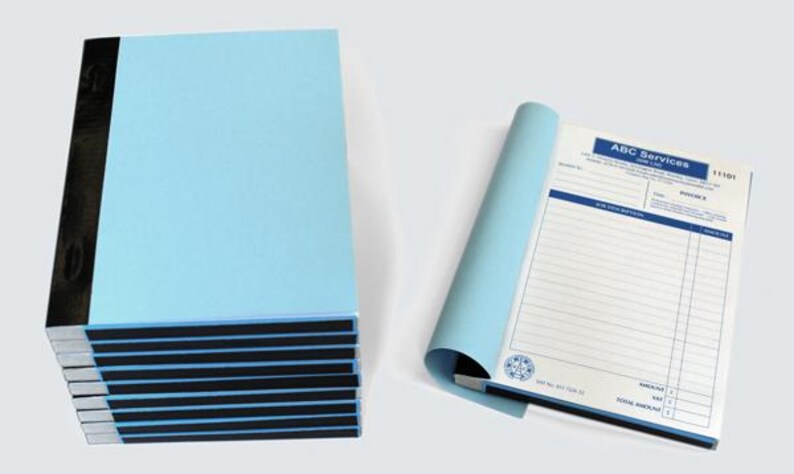 A4 Personalised Duplicte Invoice Receipt Book Pad NCR PAD PRINT ...
