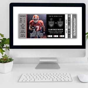 Editable Surprise Football Game Ticket, Printable Sport Surprise Ticket ...