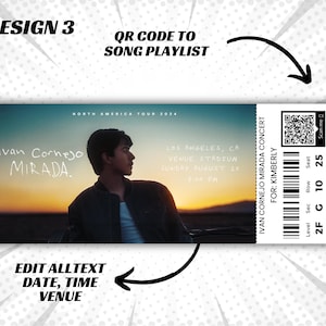 Editable Ivan Cornejo Mirada Tour Concert Ticket, Mirada Ticket, Ivan ...