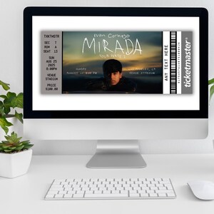 Editable Ivan Cornejo Mirada Tour Concert Ticket, Mirada Ticket, Ivan ...