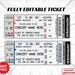 Custom Concert Ticket, Concert Ticket Template, Personalized Event ...