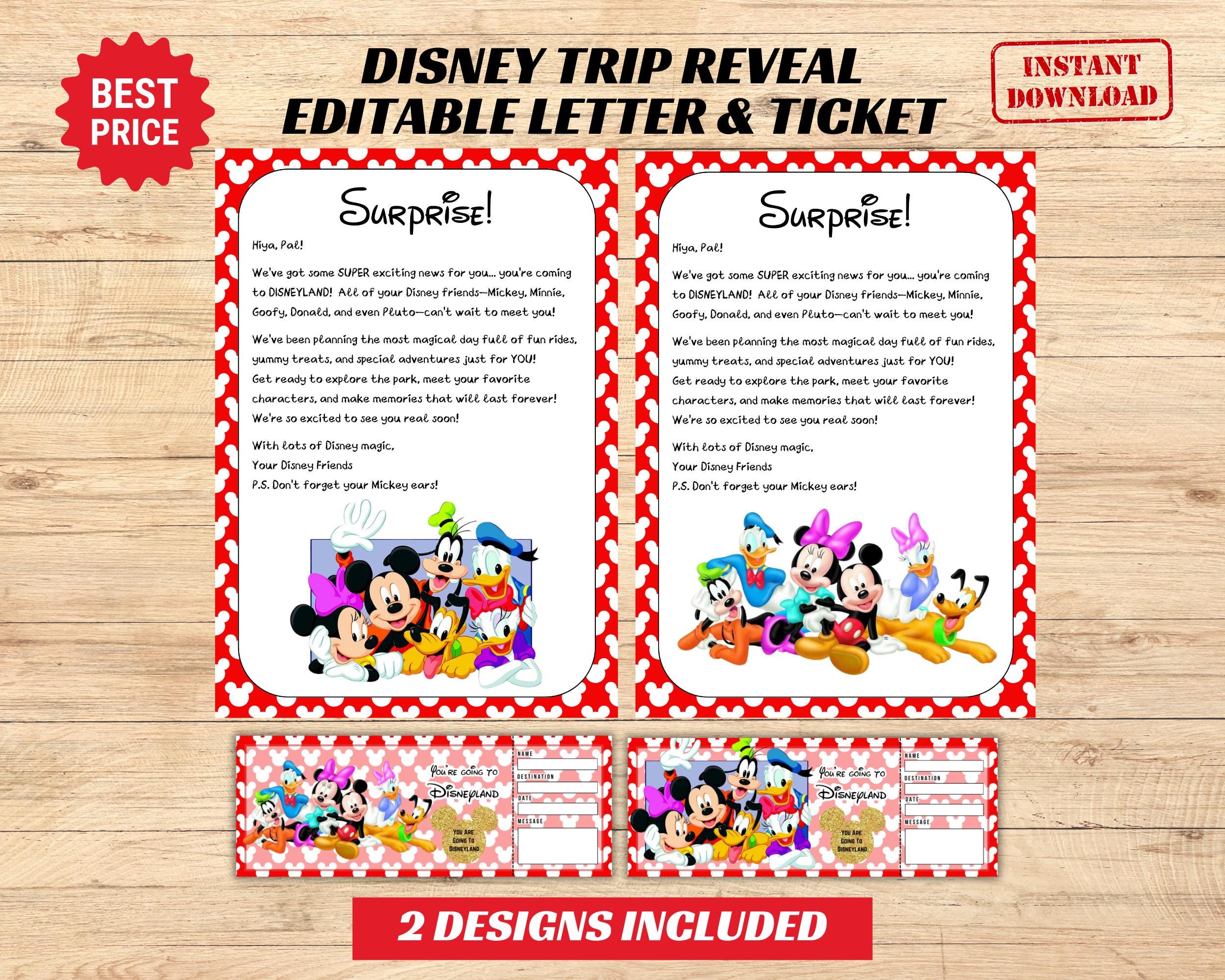 Disney Surprise Letter Template