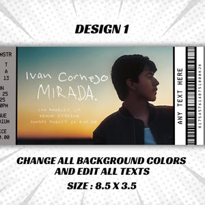 Editable Ivan Cornejo Mirada Tour Concert Ticket, Mirada Ticket, Ivan ...