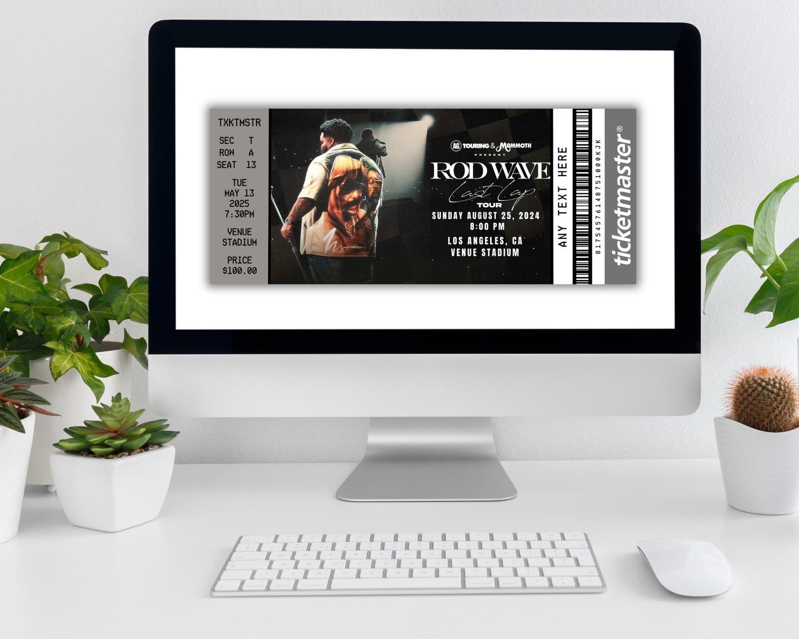 Personalized Rod Wave Last Lap Tour Concert Ticket, Concert Ticket ...