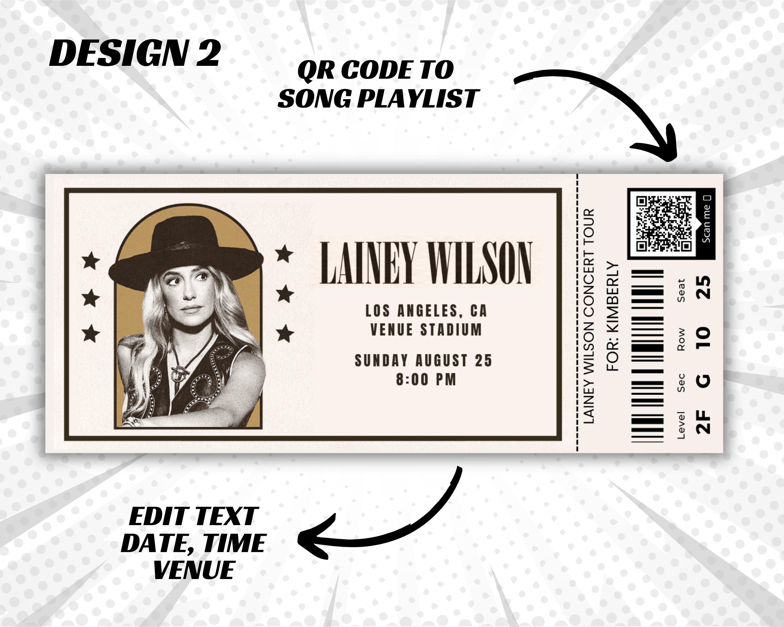 Editable Concert Ticket, Country's Cool Again Tour 2024, Memorabilia ...