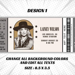 Editable Concert Ticket, Country's Cool Again Tour 2024, Memorabilia ...