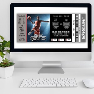 Editable Surprise Basketball Game Ticket, Printable Sport Surprise ...