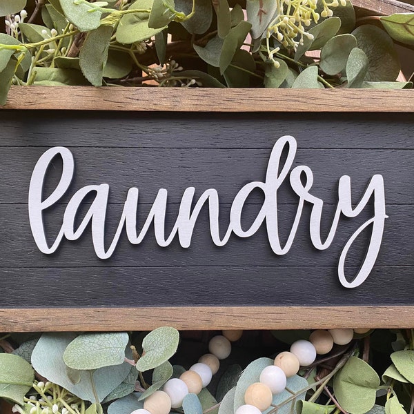 Wood Laundry Sign - Etsy