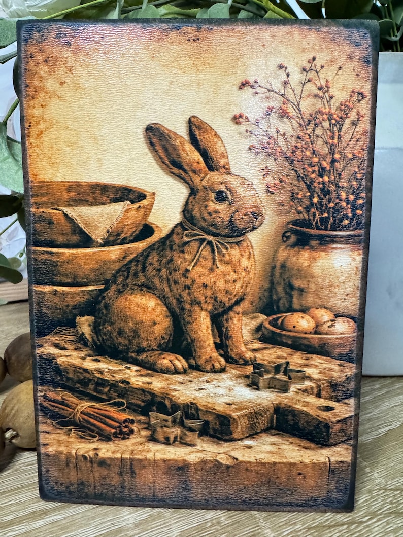 Primitive Rabbit Rustic Sign - Etsy