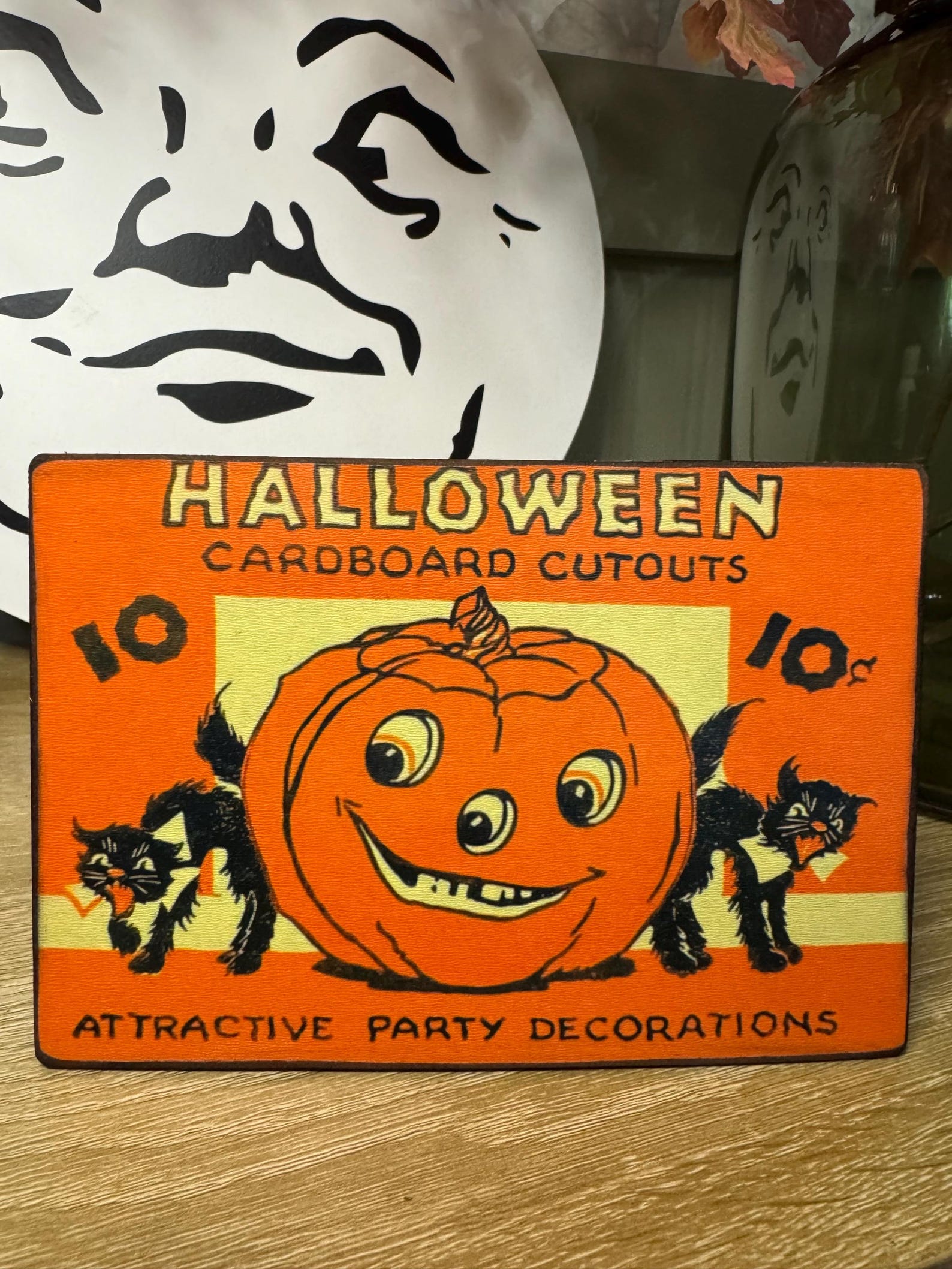 Vintage Inspired Halloween Sign Farmhouse Halloween Pumpkin Retro Witch