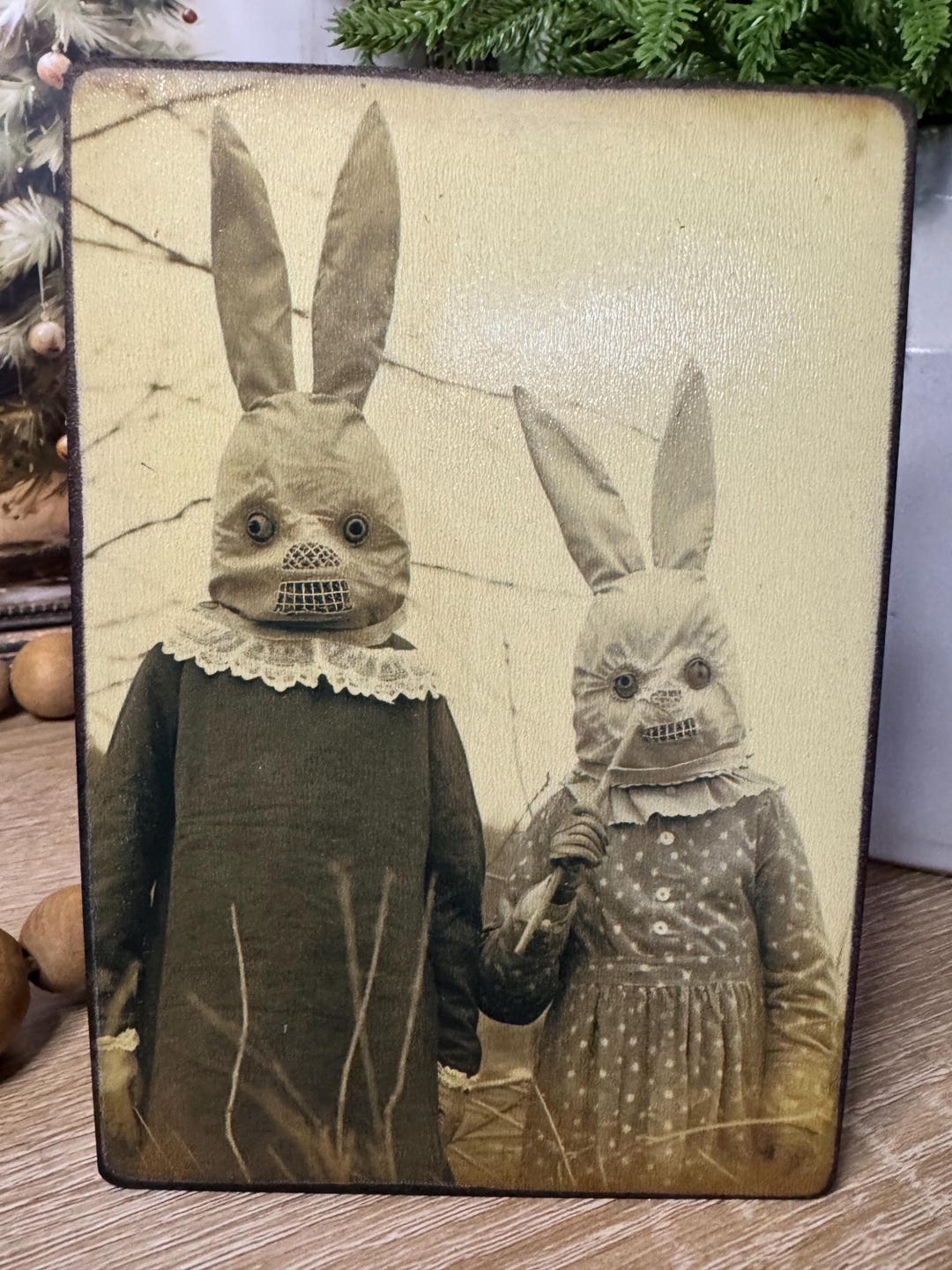 Vintage Inspired Creepy Rabbit Easter Sign Goth Rustic Farmhouse - Etsy